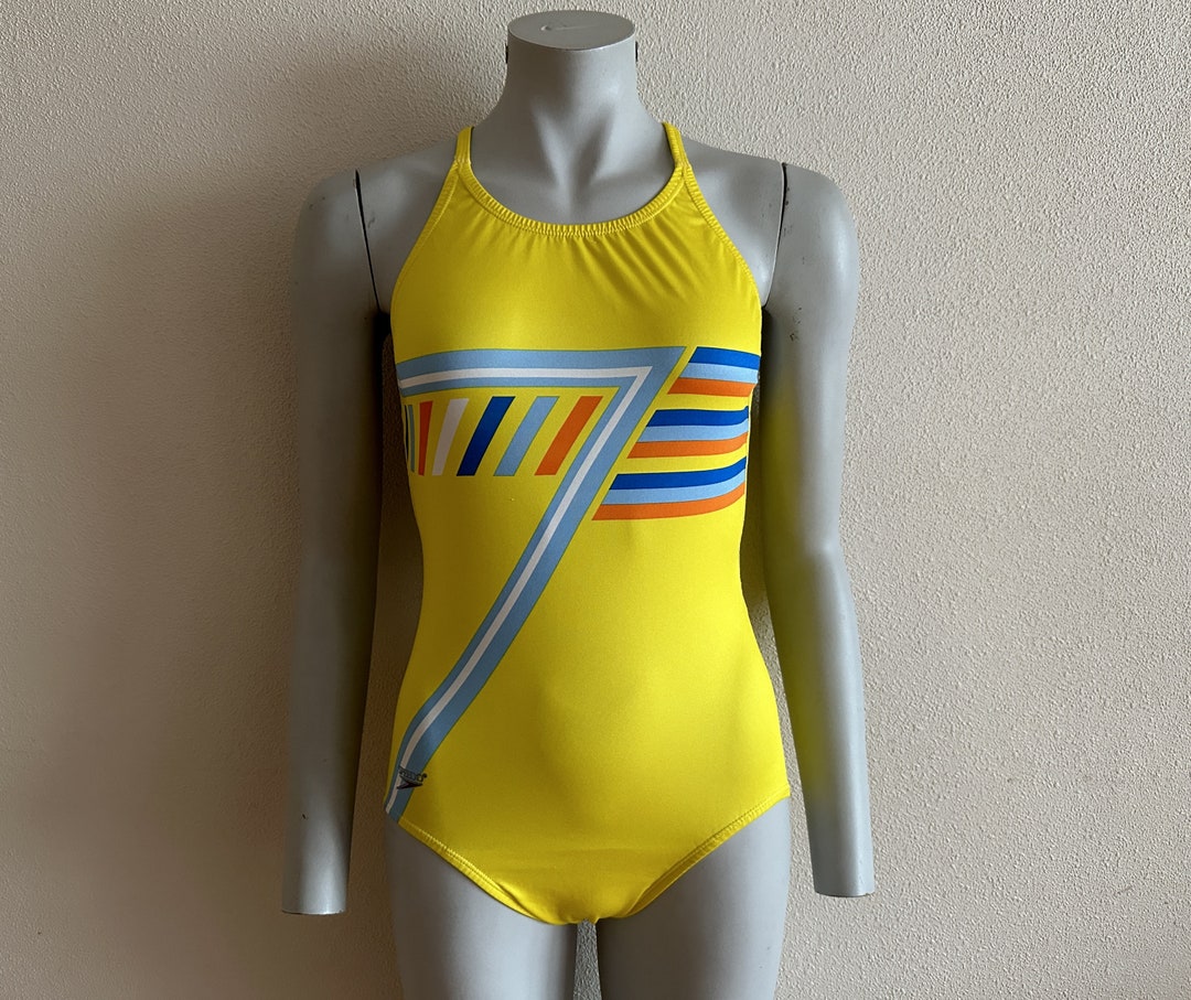 Speedo Swimsuit One Piece Womens Swimsuit Yellow Swimwear Classic One ...