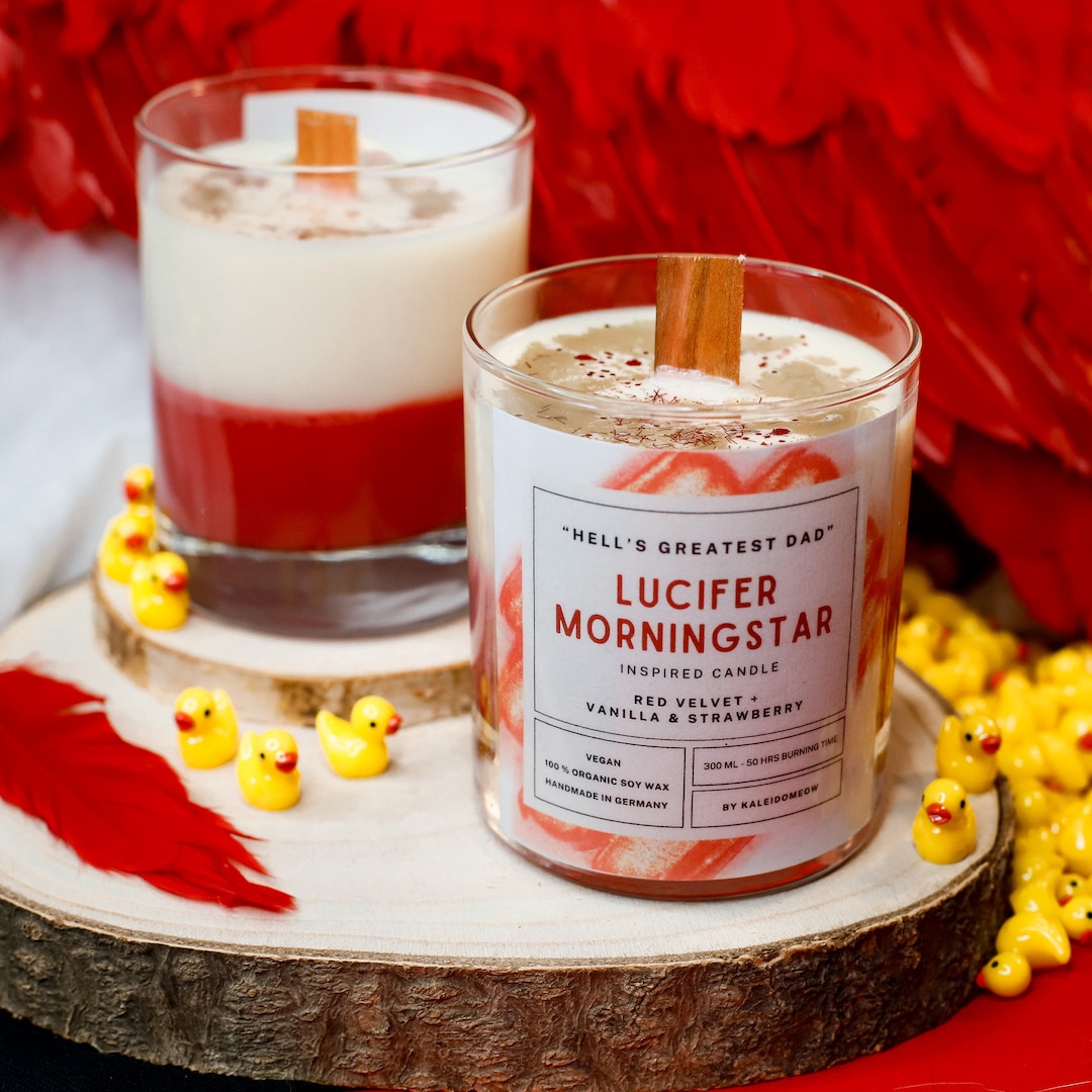 LUCIFER MORNINGSTAR Inspired Candle L Hazbin Hotel Inspired Soy Candle ...