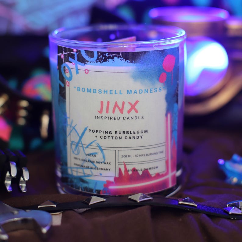 JINX Inspired Scented Candle L Bombshell Madness L ARCANE Inspired Soy ...