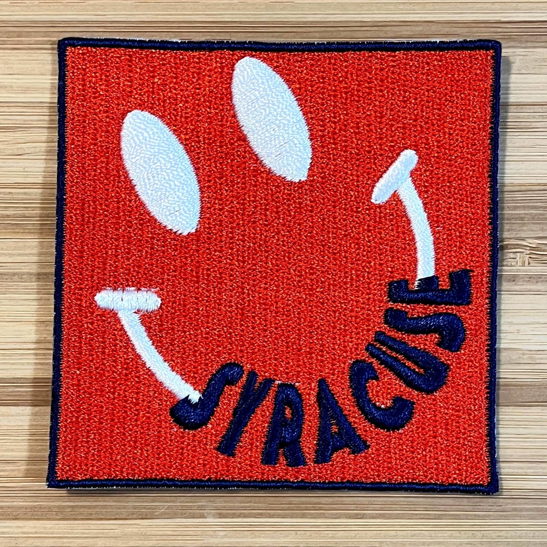 Smiley Square Iron on Patch - Syracuse Large - Etsy