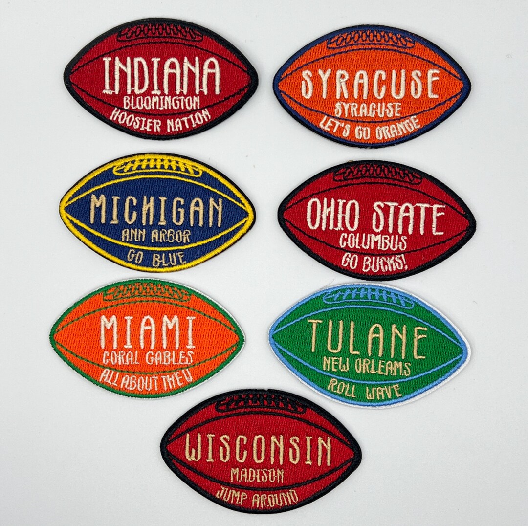 Vintage Football Embroidered Patch: Iron-on or Stick-on - Gameday ...