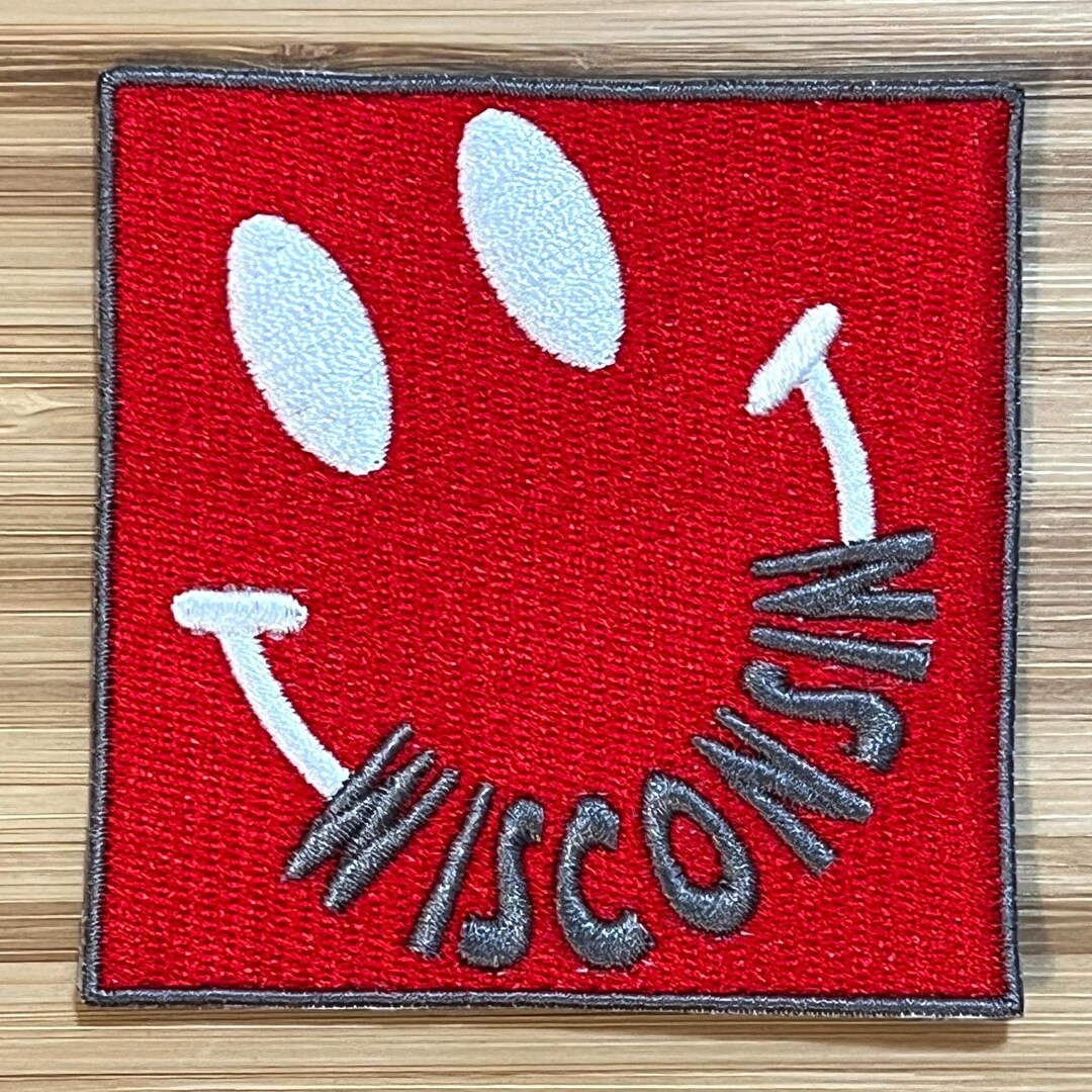 Smiley Square Iron on Patch - Wisconsin Large - Etsy