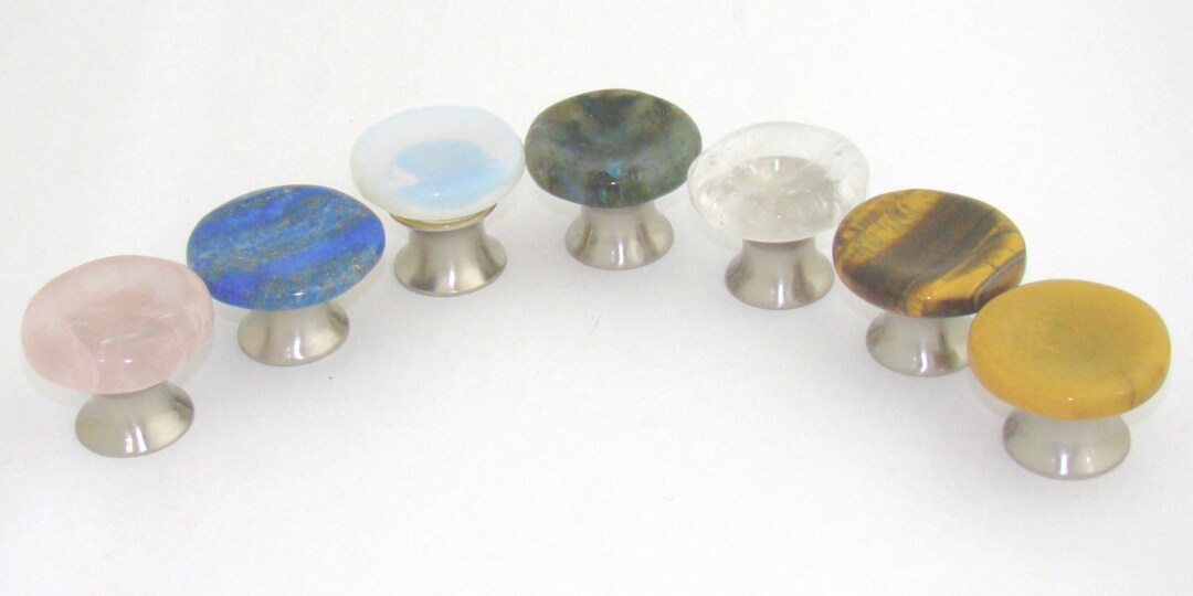 Worry Stone Cabinet and Drawer Knobs, Lapis, Tiger Eye - Etsy