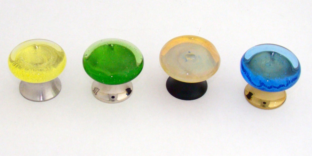 Hand Blown Glass Cabinet Knob - Etsy