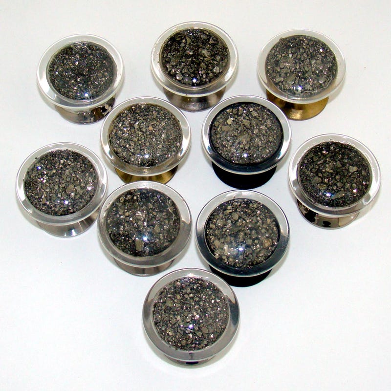 Pyrite Knobs - Etsy