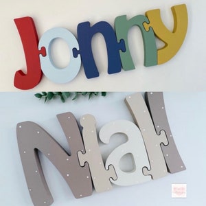 Wooden Jigsaw Name Childs Bedroom Decor Nursery Decor - Etsy UK