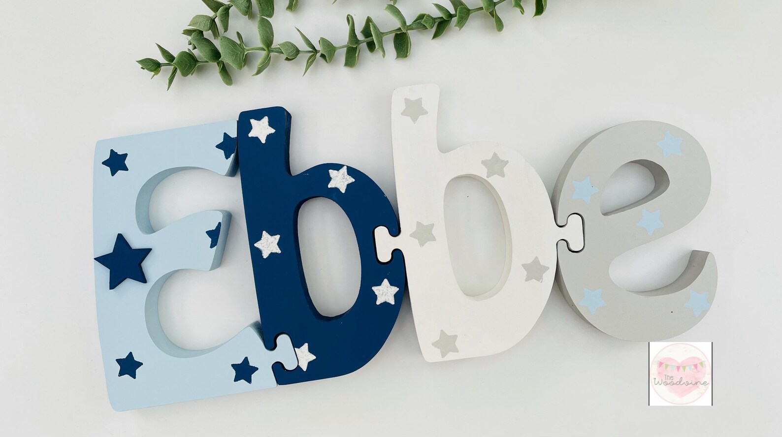Wooden Jigsaw Name childs bedroom decor nursery decor | Etsy