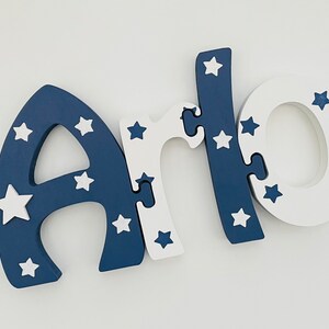 Wooden Jigsaw Name, Childs Bedroom Decor, Nursery Decor, Wooden Name ...