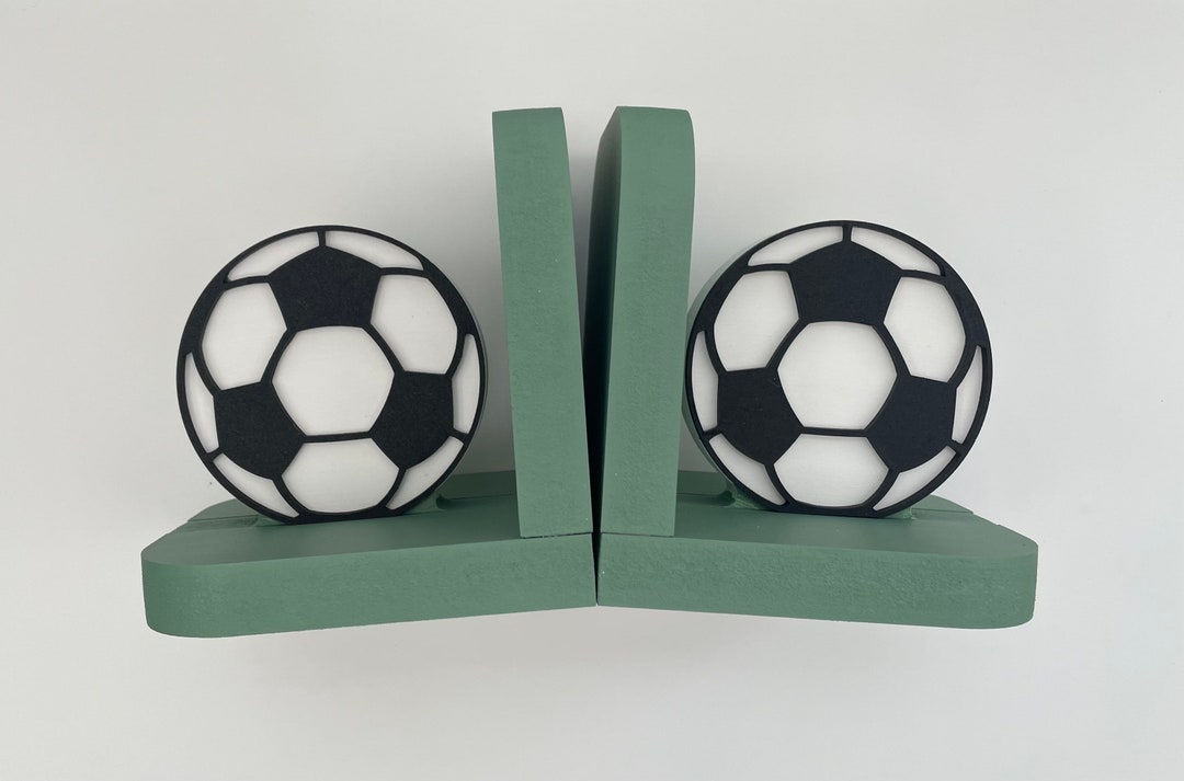 Wooden Football Bookends. Childrens Bedroom Home Decor - Etsy
