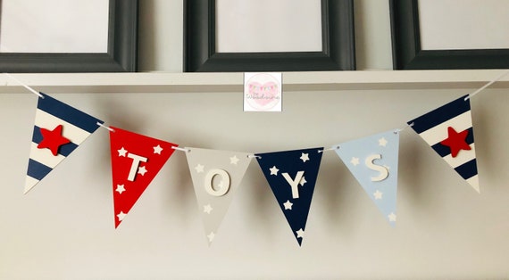Personalised Wooden Bunting Flags Children Nursery Decor | Etsy
