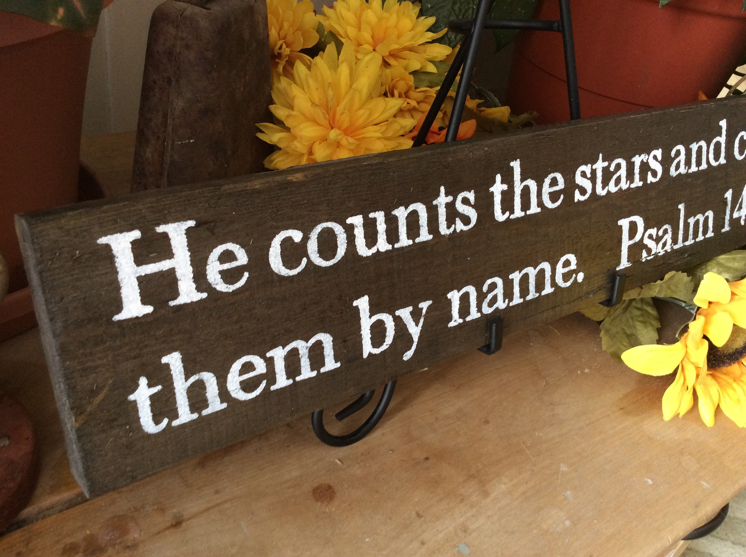 Bible Verse Sign Scripture Verse Sign He Counts the Stars | Etsy