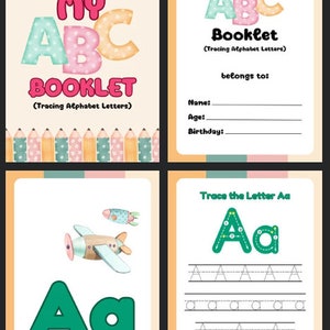 My Abc Booklet Tracing Alphabet Letters/ 27 Pages Printable Pages for ...