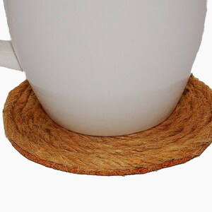 Jute Rope Coasters, Set of Four, Minimalistic All Natural Rope Coasters ...