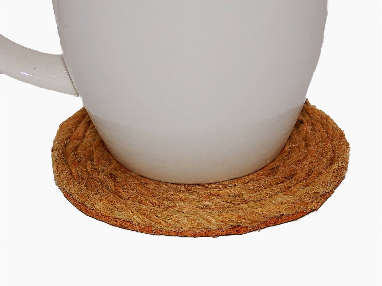 Jute Rope Coasters Set of Four Minimalistic All Natural Rope | Etsy