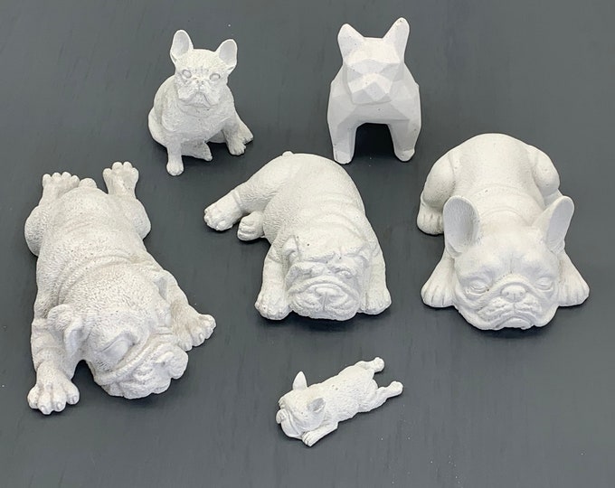 Dog Miniature Ceramic Animal Figurine Collectible Pottery Dog Figurine ...
