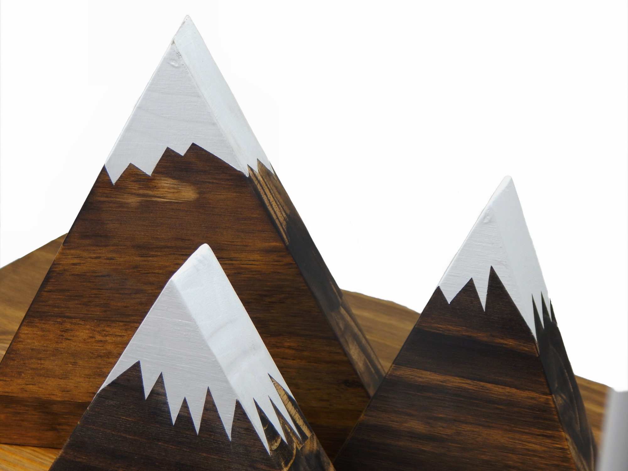 Wood Mountain Set Rustic Decor Christmas Gift Set White | Etsy