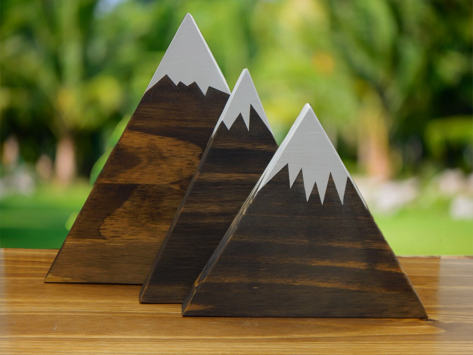 Wood Mountain Set Rustic Decor Christmas Gift Set White - Etsy