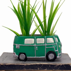 Succulent Planter, Cement Hippie Van, Retro Bus, Concrete Bus, Air ...