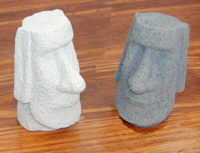 Concrete Moai Easter Island Head Home Décor Statue Sculpture - Etsy