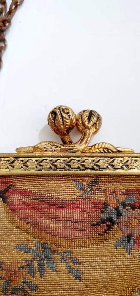 Antique bag, Edwardian bag, tapestry bag, decorative … - Gem