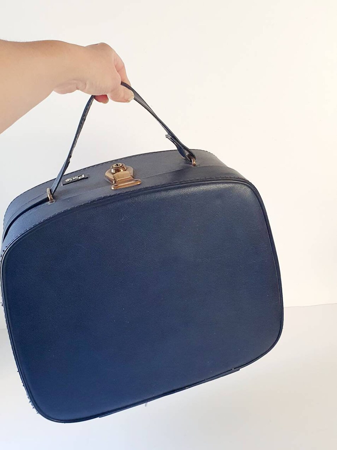 Vintage Vanity Case 1960's Navy Original Bottles | Etsy