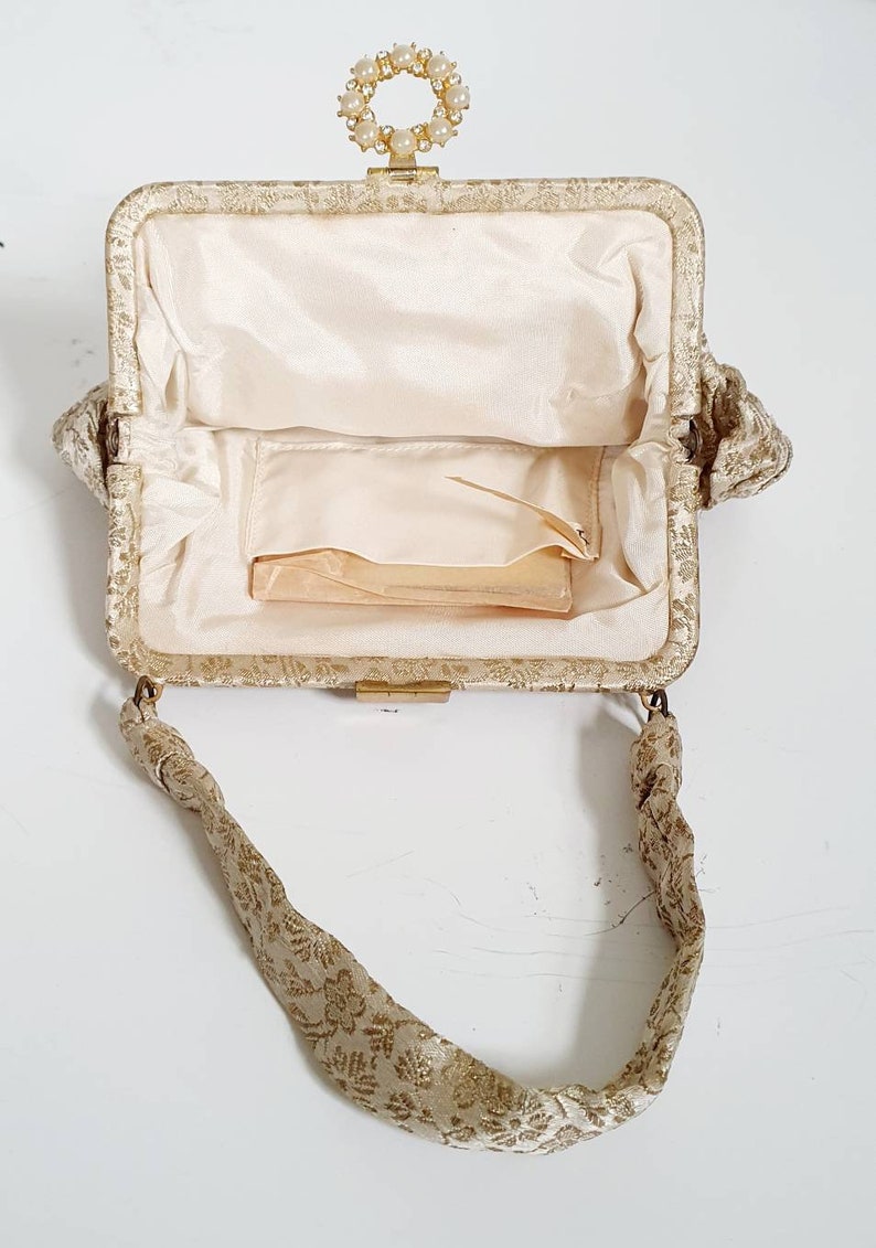 Brocade Vintage Bag 1930's Silver and Gold Evening Bag - Etsy UK