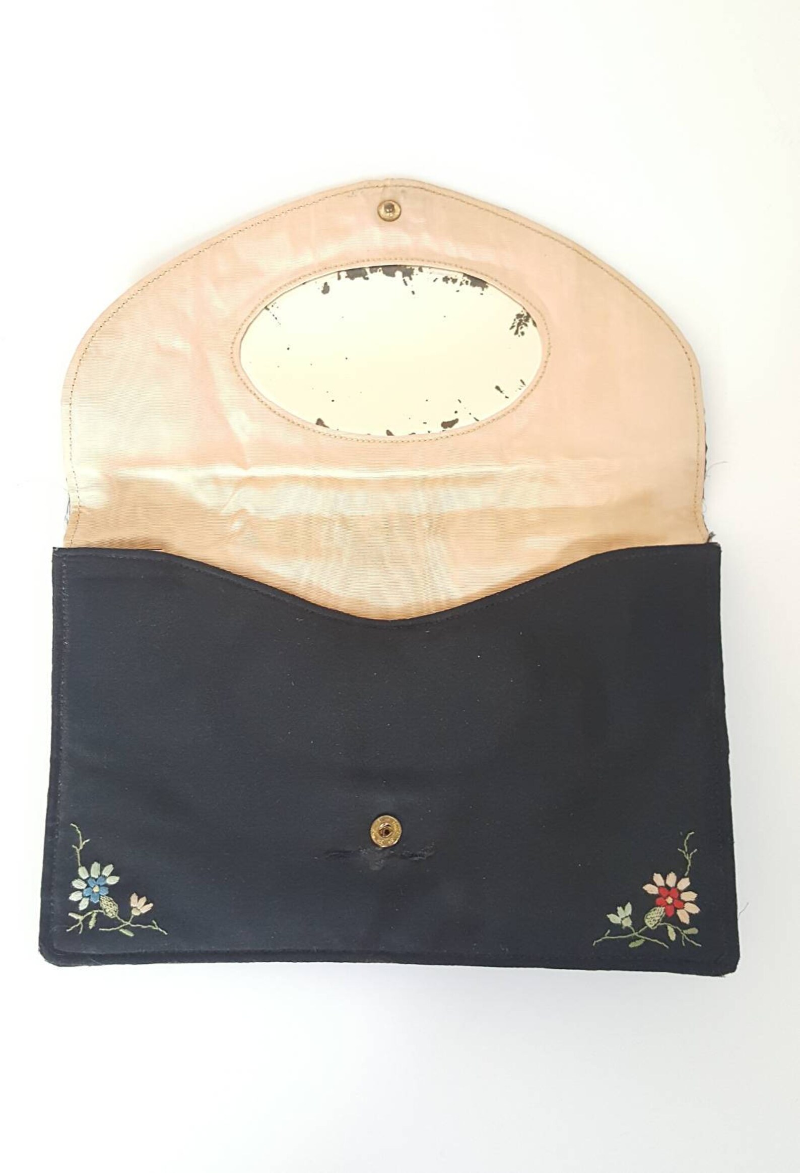 Silk Clutch Bag, Edwardian Purse, 1920's. Vintage Bag, Black Evening ...