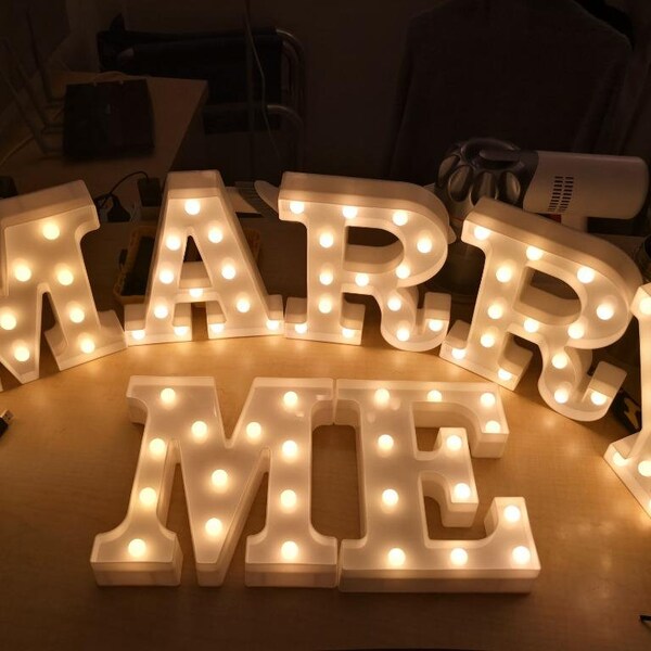 Marry Me Light up Letter - Etsy Marry Me Light up Letter - Etsy