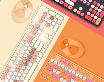 Aesthetic Keyboard | Etsy