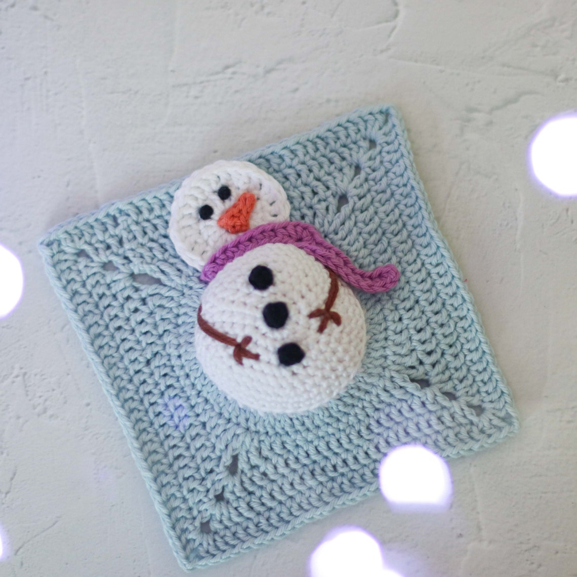 Snowman Crochet Pattern // Christmas Granny Square // Digital - Etsy