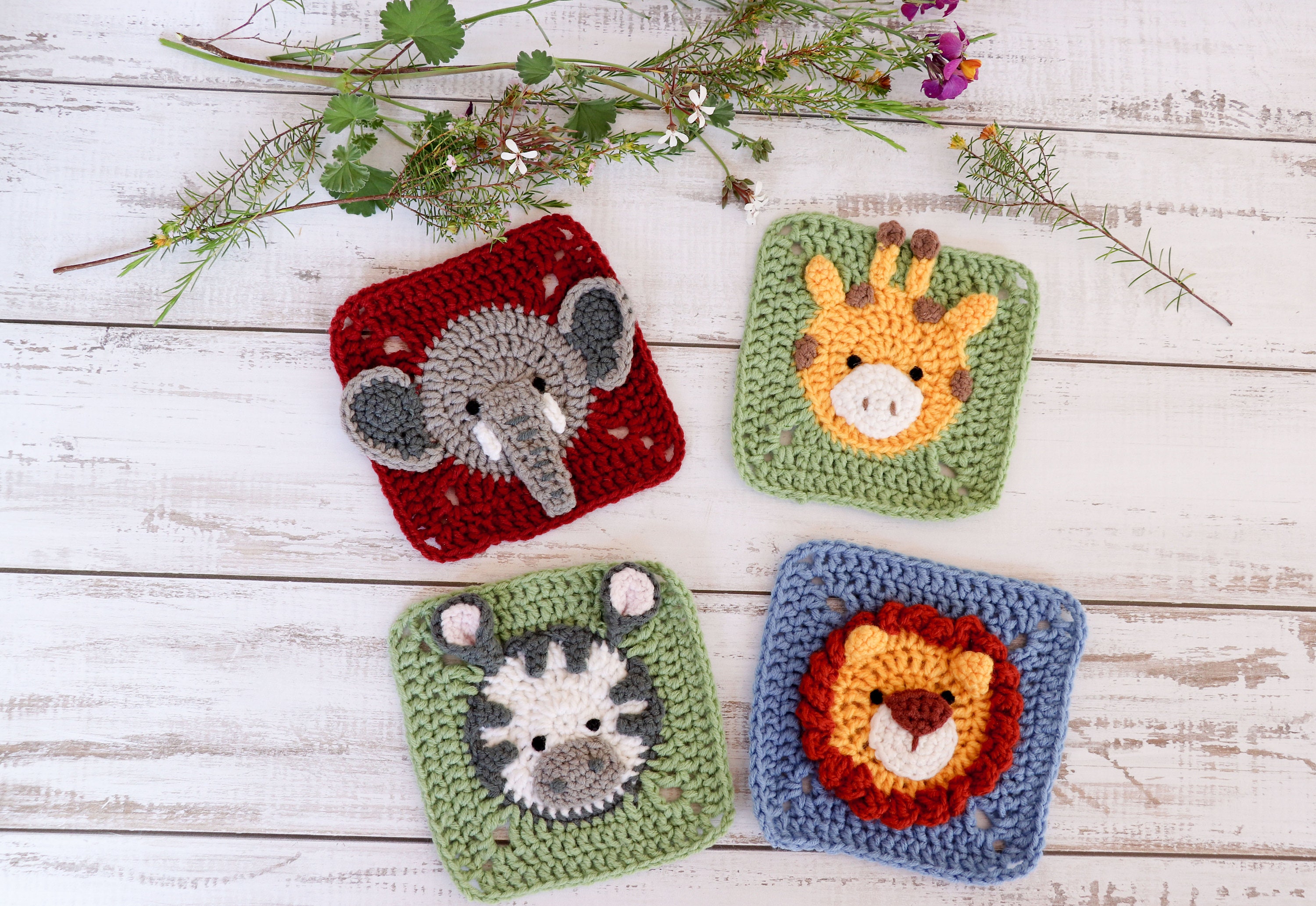 Crochet Elephant Square Pattern // Elephant Granny Square - Etsy UK