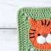 Crochet Tiger Square Pattern // Tiger Granny Square Motif // Crochet ...