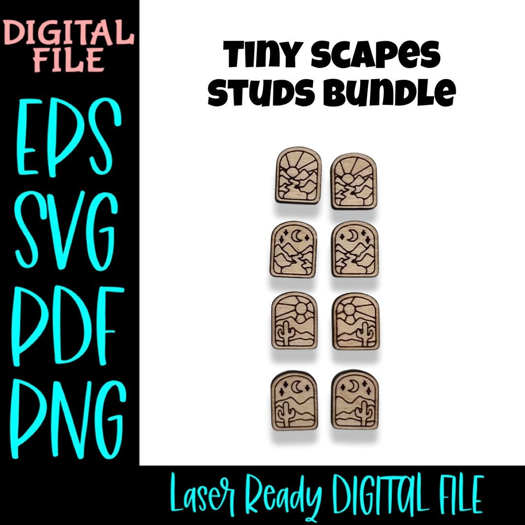Tiny Scape Stud Bundle SVG PDF PNG Laser Ready Cut and Score - Etsy ...