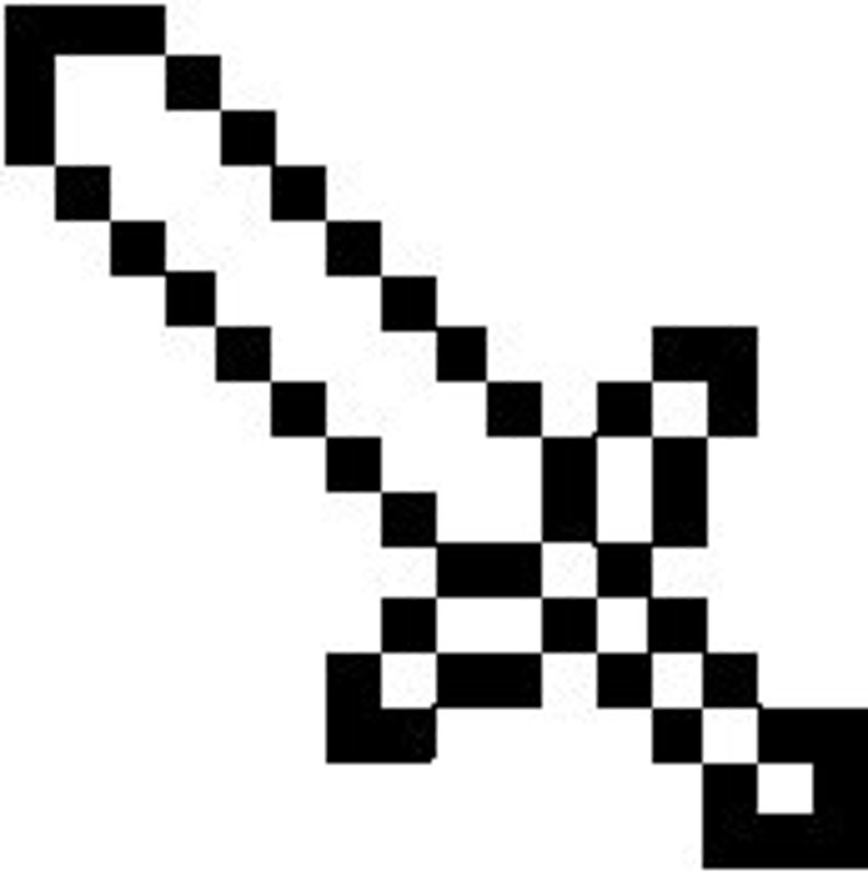 Minecraft Sword Book Cut and Fold Pattern - Etsy