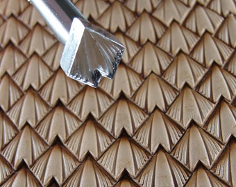 Leather Stamping Tool Lined Dragon Scale Stamp - Etsy