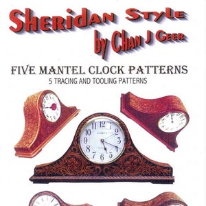 Sheridan Style Mantel Clock Leather Patterns by Chan Geer (leathercraft ...
