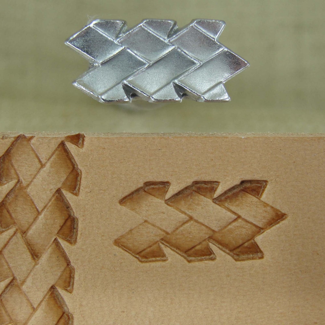 Stainless Steel Craftplus - Triple V Braid Border Stamp (leather ...