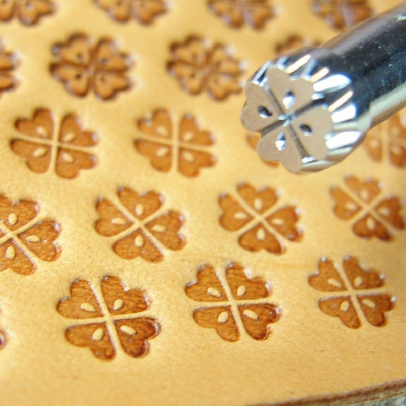 Craft Japan O8 Four Leaf Clover Stamp leather Stamping - Etsy