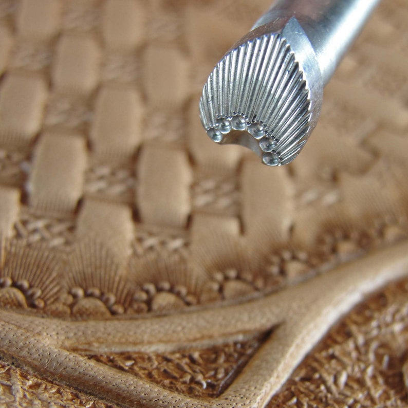 6-seed Sunburst Border Leather Stamp Stainless Steel Leather - Etsy