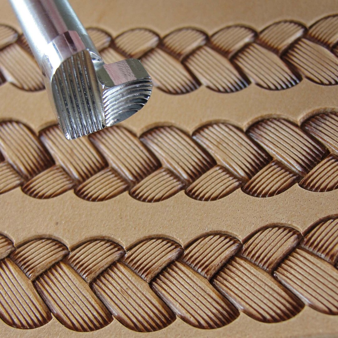 Lined Braid Border Leather Stamp, Stainless Steel Leather Stamping Tool ...
