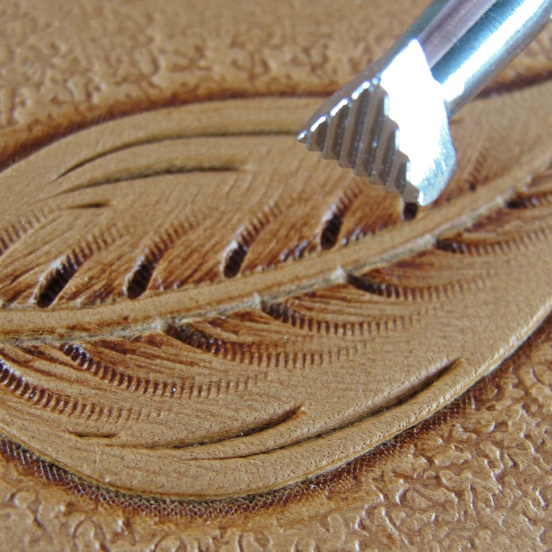 Craft Japan - Small Leaf Liner Stamp, Lined Triangle (leather Stamping ...