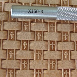 Cross Basket Weave Leather Stamp, Stainless Steel Leather Stamping Tool ...