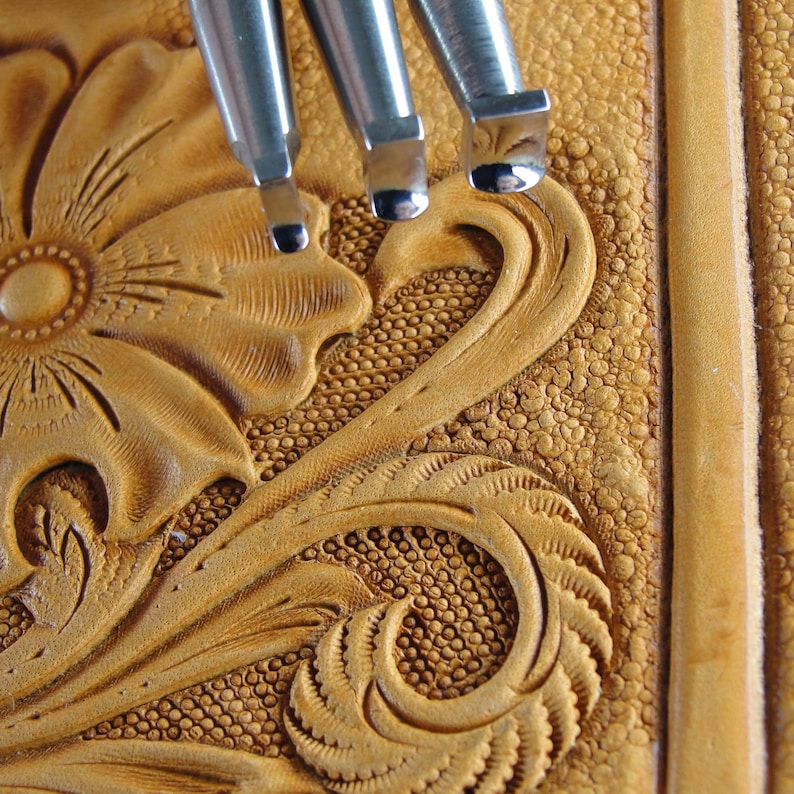 3-piece Back Beveler Leather Stamp Set, Stainless Steel Leather ...