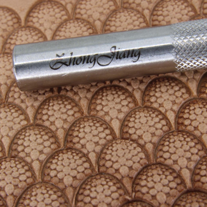Dragon Scale Geometric Leather Stamp, Stainless Steel Leather Stamping ...