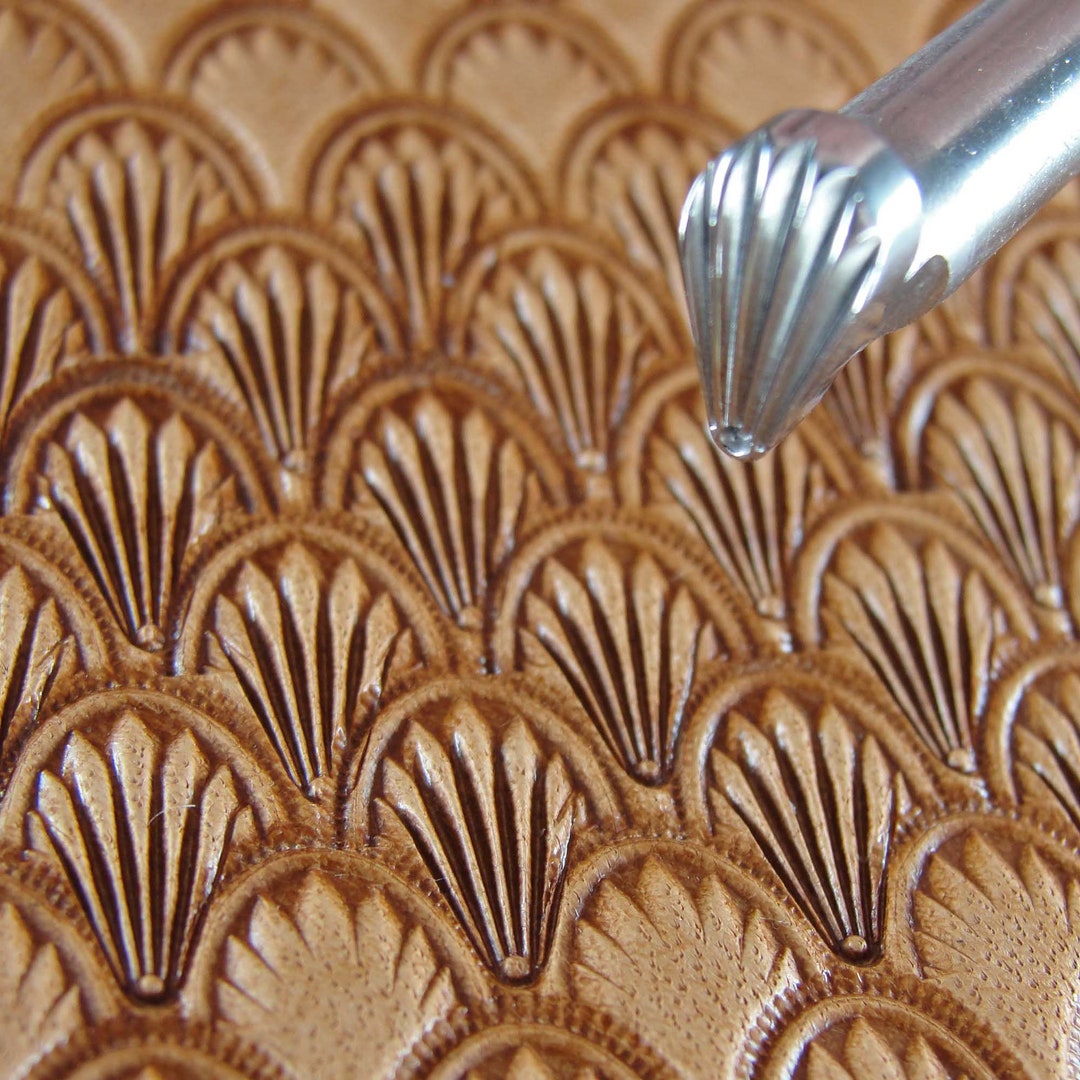 Crescent Shell Filler Leather Stamp, Stainless Steel Leather Stamping ...