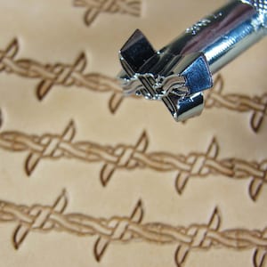 Leather Stamping Tool - 2-prong Barbed Wire Border Stamp - Etsy