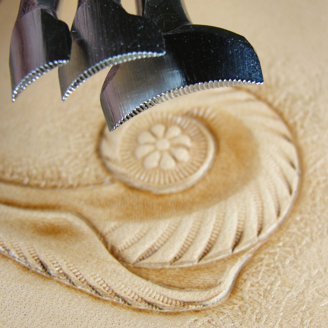 Steel Craft Japan - Shell Veiner Stamp Set (3 Leather Stamping Tools ...