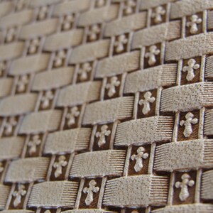 Small Cross Basket Weave Leather Stamp, Stainless Steel Leather ...