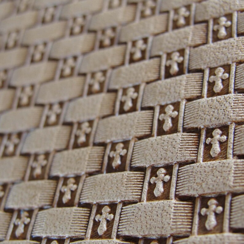 Small Cross Basket Weave Leather Stamp Stainless Steel - Etsy