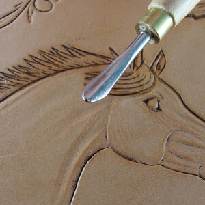 Modeling Spoon & Stylus Tool for Leathercraft, Wooden Handle - Leather ...